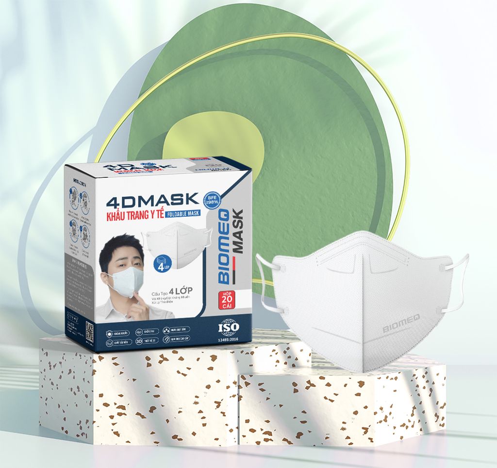 Khẩu trang 4 lớp Biomeq 4D Mask - Biomeq Shop