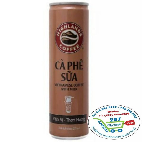 Cà phê sữa Highland Coffee 185ml [ Thùng 24 lon] global247market