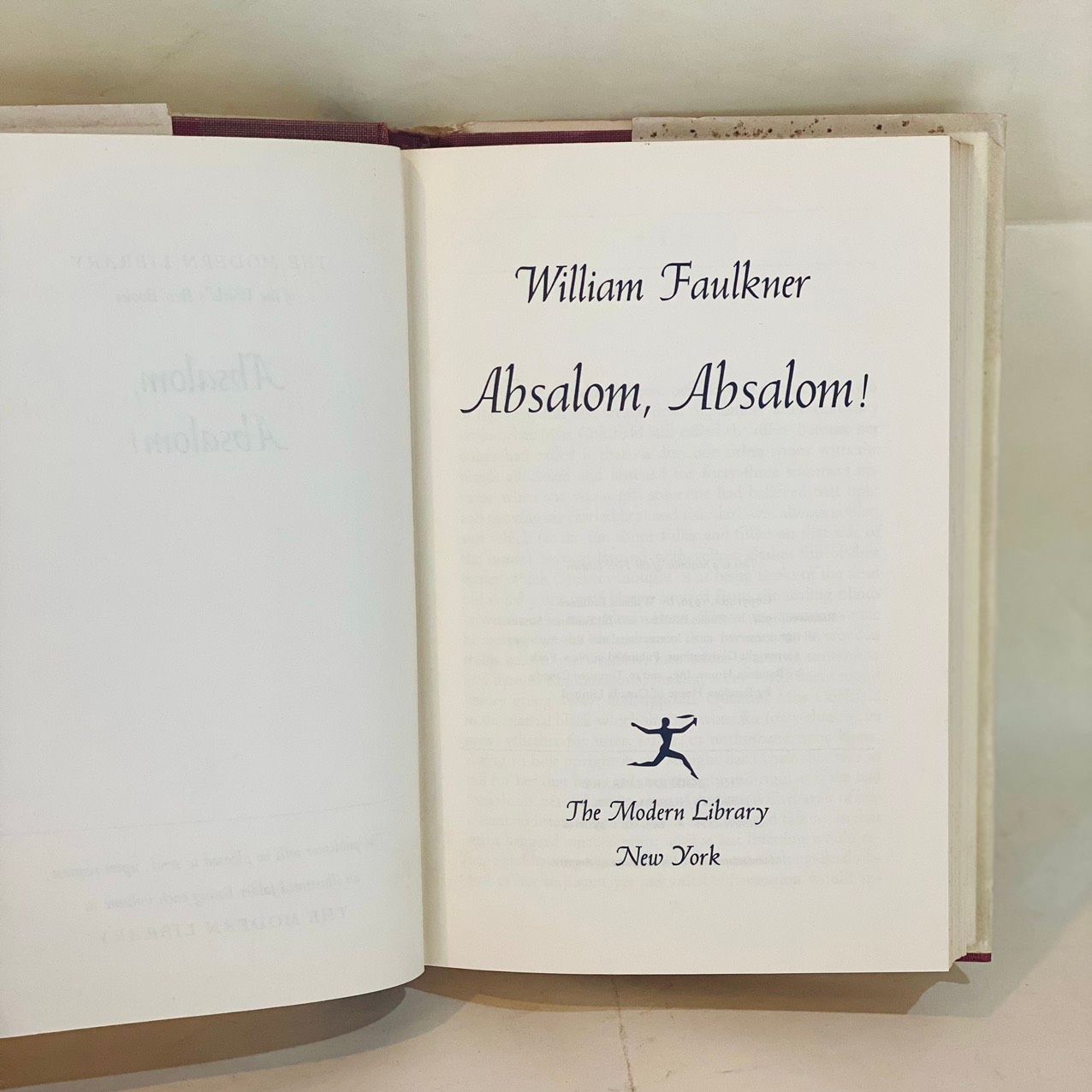 ABSALOM, ABSALOM! - A Modern Library Book – Momo Bookstore