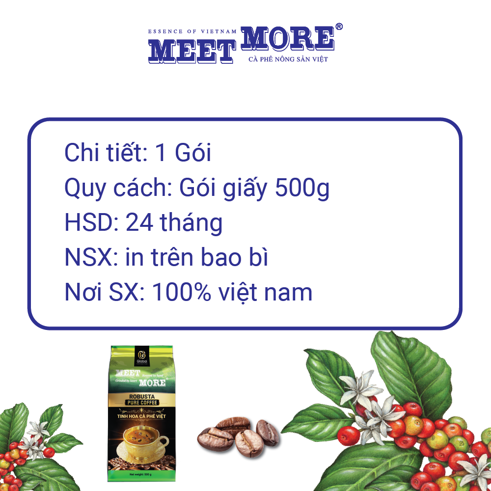 Cà phê bột Robusta Mộc Meet More 500g – MeetMoreCoffee