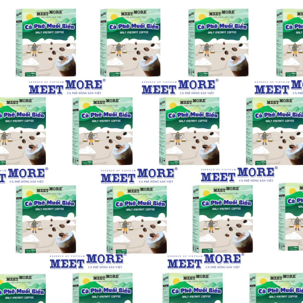 Hộp cà phê hòa tan vị muối biển Meet More (10 gói x 18g) – MeetMoreCoffee