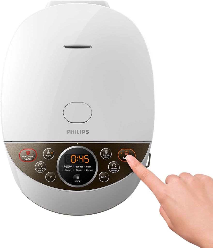 Nồi cơm điện tử Philips HD4515 1.8 lít (Trắng) - Hàng Phân Phối Chính ...