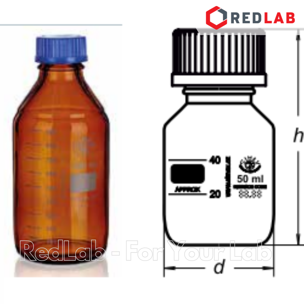 Chai trung tính Nâu SIMAX Class A 50 100 150 250 500 ml, 1 2 5 10 L - RedLAB Online-store