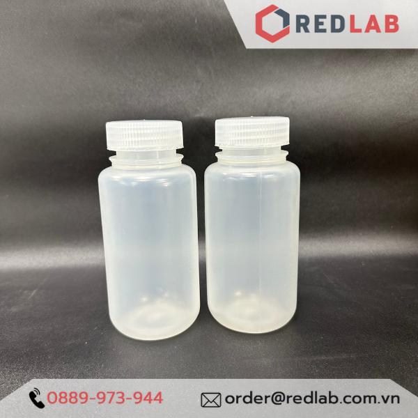 Chai nhựa PP trắng miệng rộng ONELAB 30 60 125 250 500 ml 1 2 L - RedLAB Online-store