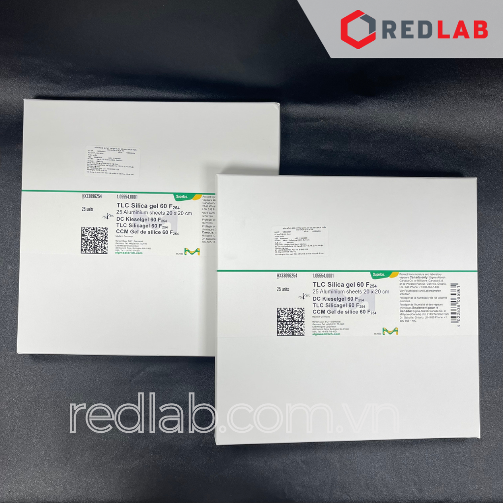 Silicagel bản mỏng sắc ký MERCK 1055540001 (hộp 25 tờ 20x20cm) - RedLAB ...
