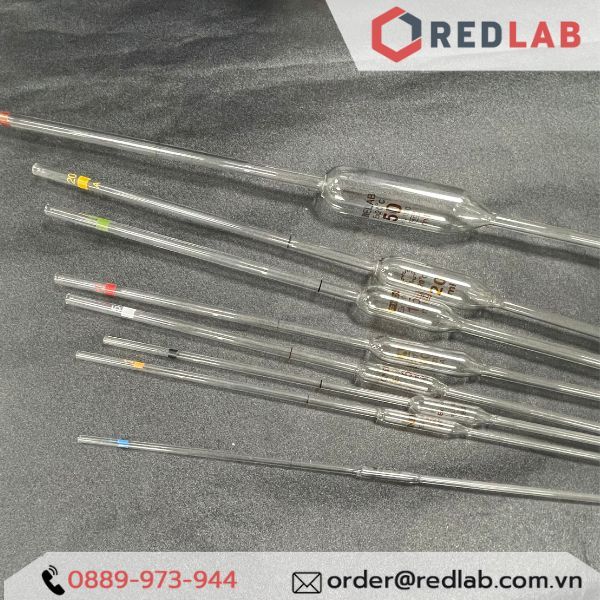 Pipet bầu 1 vạch ONELAB 1 2 3 5 10 20 25 50 ml, ống hút thủy tinh - RedLAB Online-store