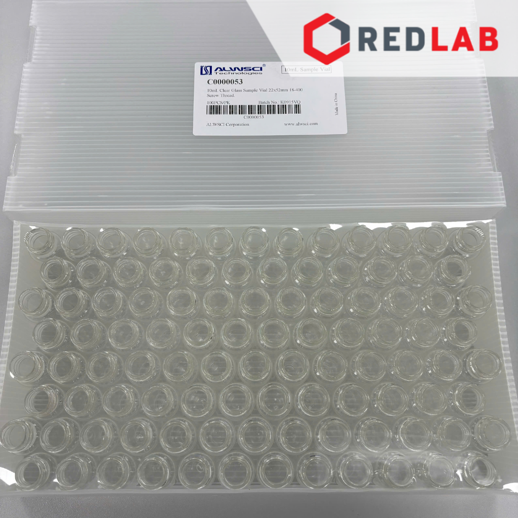 [Bộ 100 cái] ALWSCI Chai thủy tinh vial 10ML 22x52mm trắng / nâu + Nắp ...