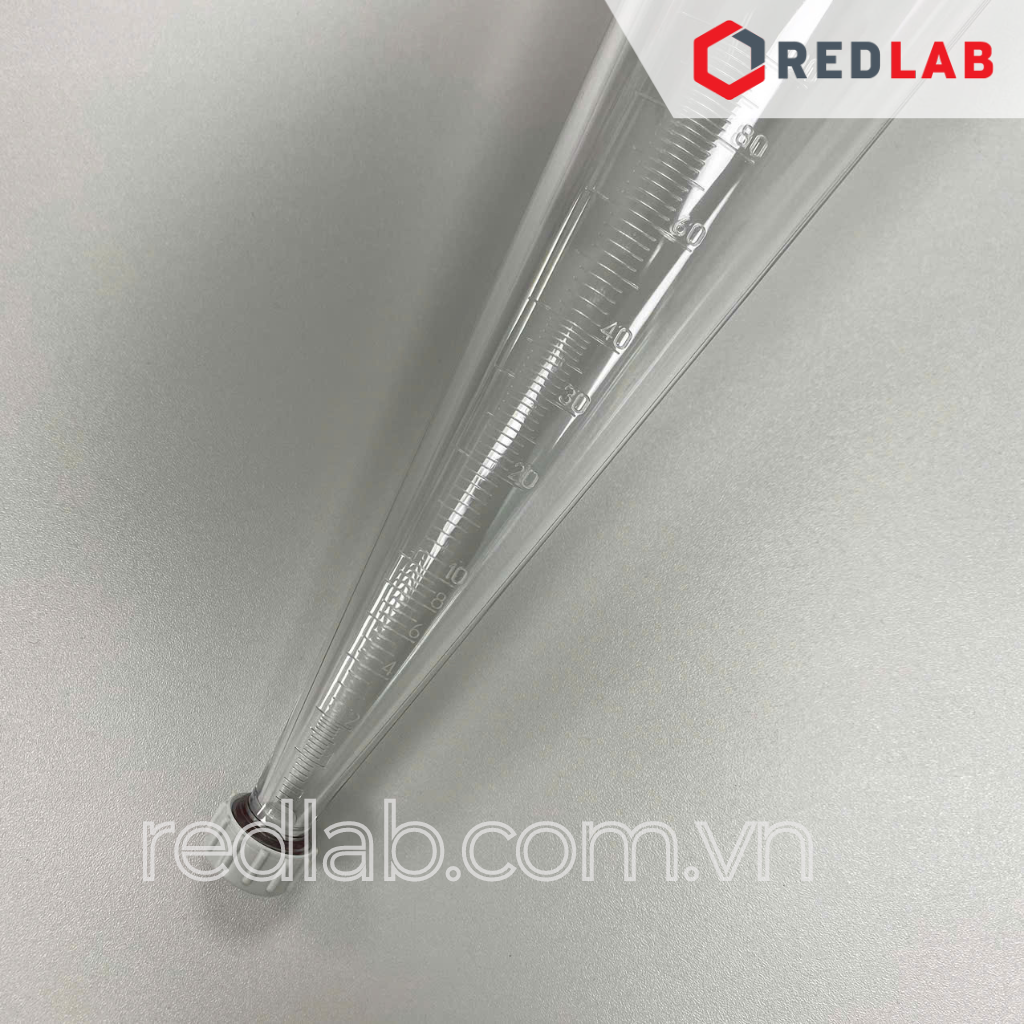 Phễu Imhoff 1000ml VITLAB code 75991, nhựa SAN, khoá PP, chia vạch - RedLAB Online-store
