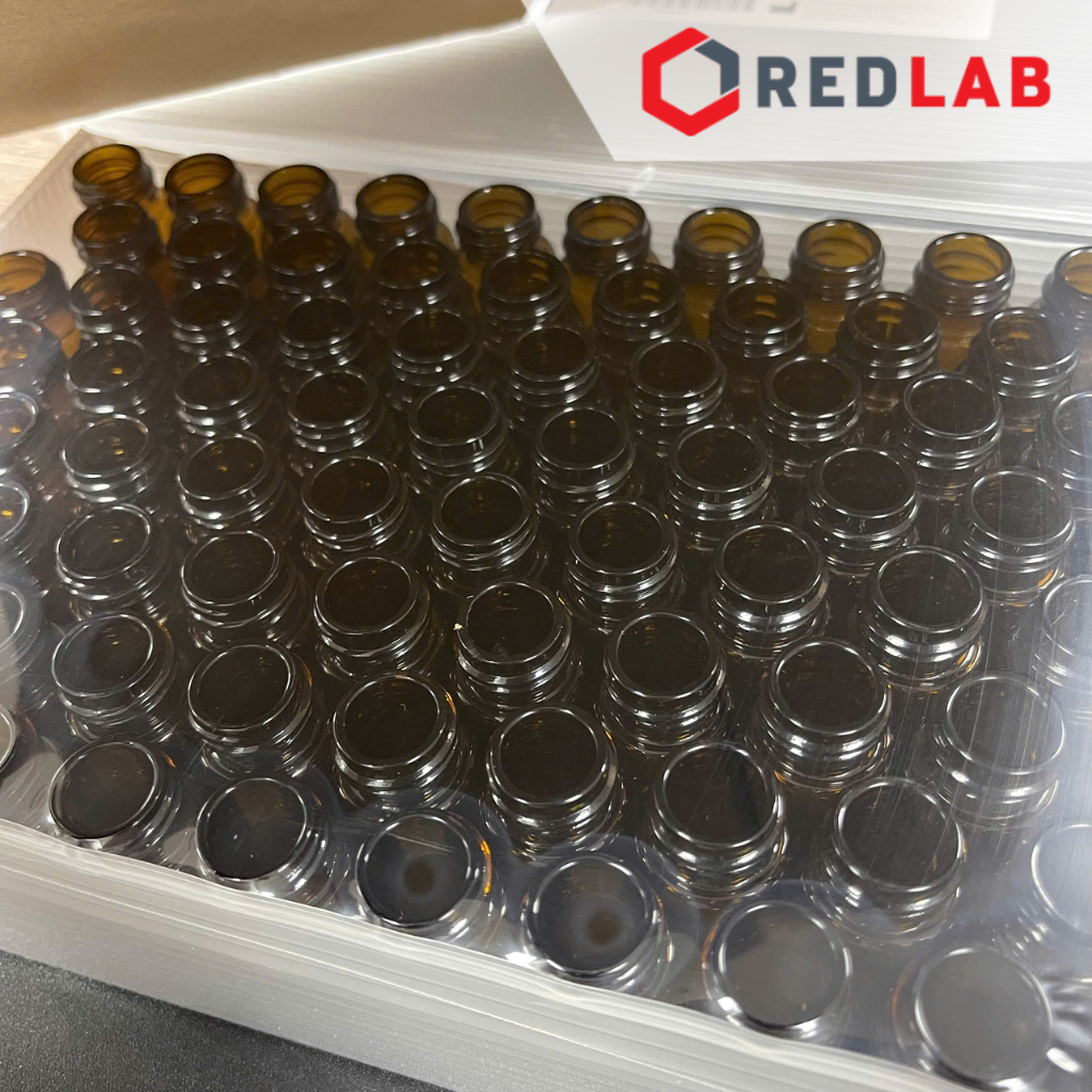 [Bộ 100 cái] ALWSCI Chai thủy tinh vial 10ML 22x52mm trắng / nâu + Nắp ...