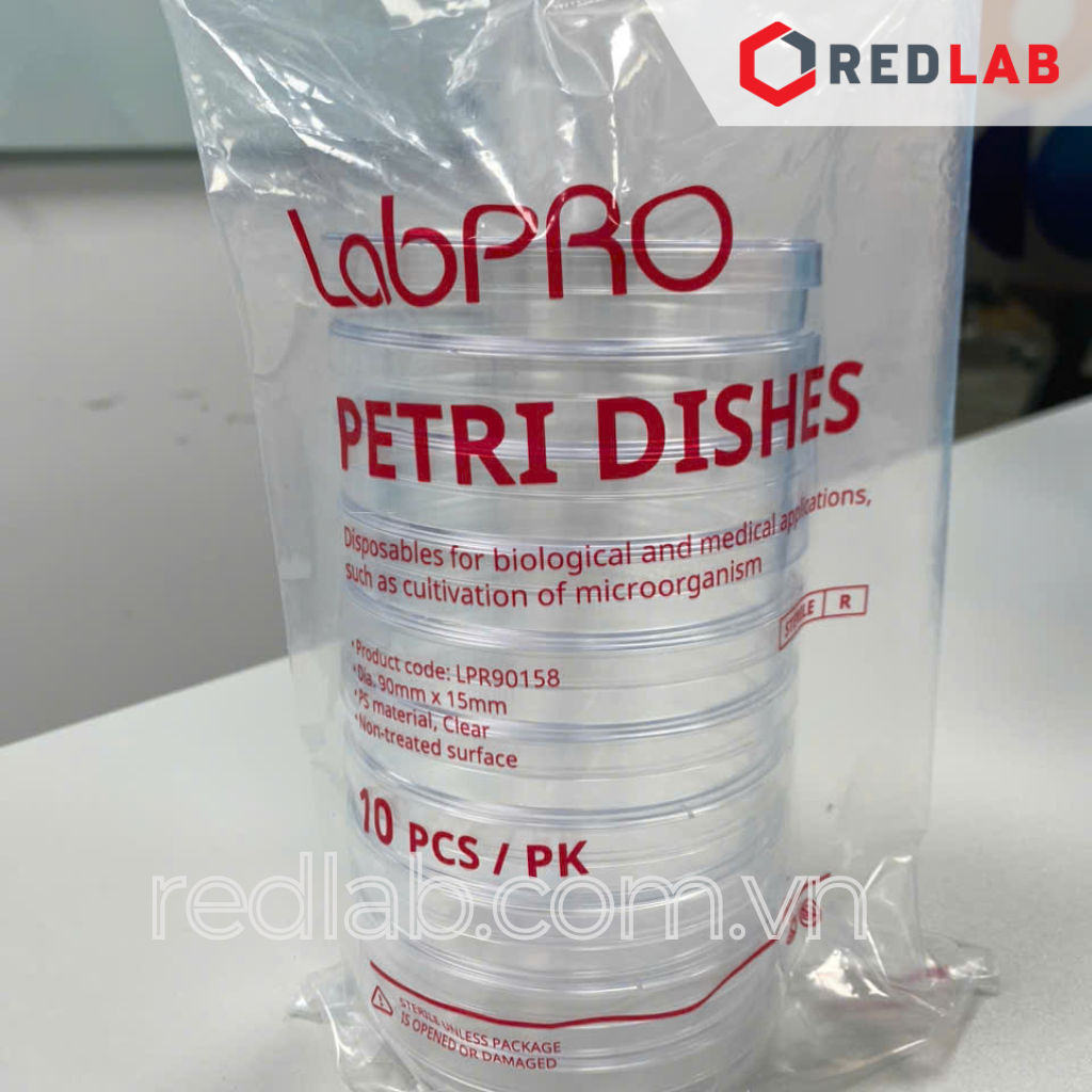 [Thùng 1000 cái Tiệt trùng] Đĩa Petri nhựa 60x15mm LPR605700 LabPro - RedLAB Online-store