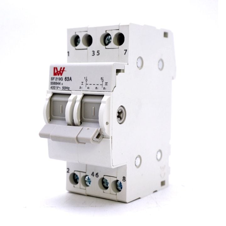 Át đảo chiều 63A 220v cầu dao đảo chiều dạng Aptomat LW – Điện Máy Linh Chi