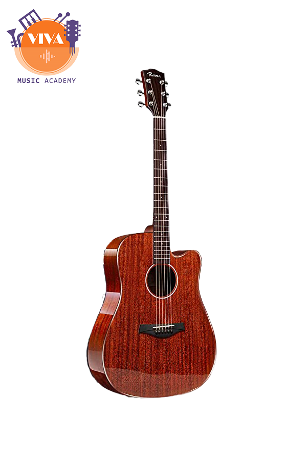 Guitar Acoustic Rosen Full Mahogany dáng D khuyết – vivamusicacademy