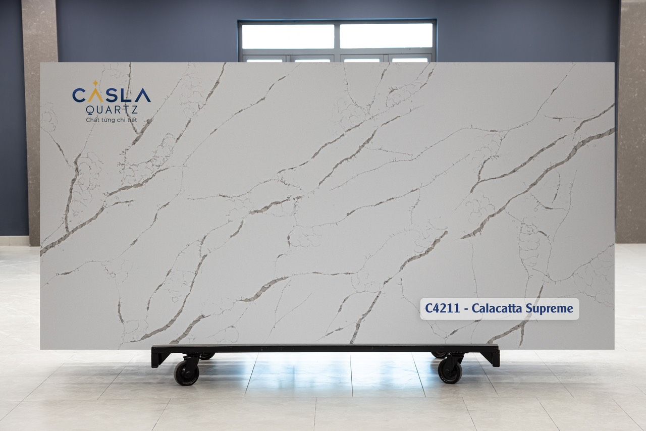 Đá quartz Calacatta Supreme – quartzvietnam