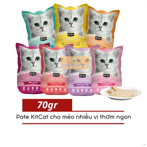 Pate Kit Cat Petite Pouches Cho Mèo Nhiều Vị - Gói 70g – Nông Trại Thú Cưng