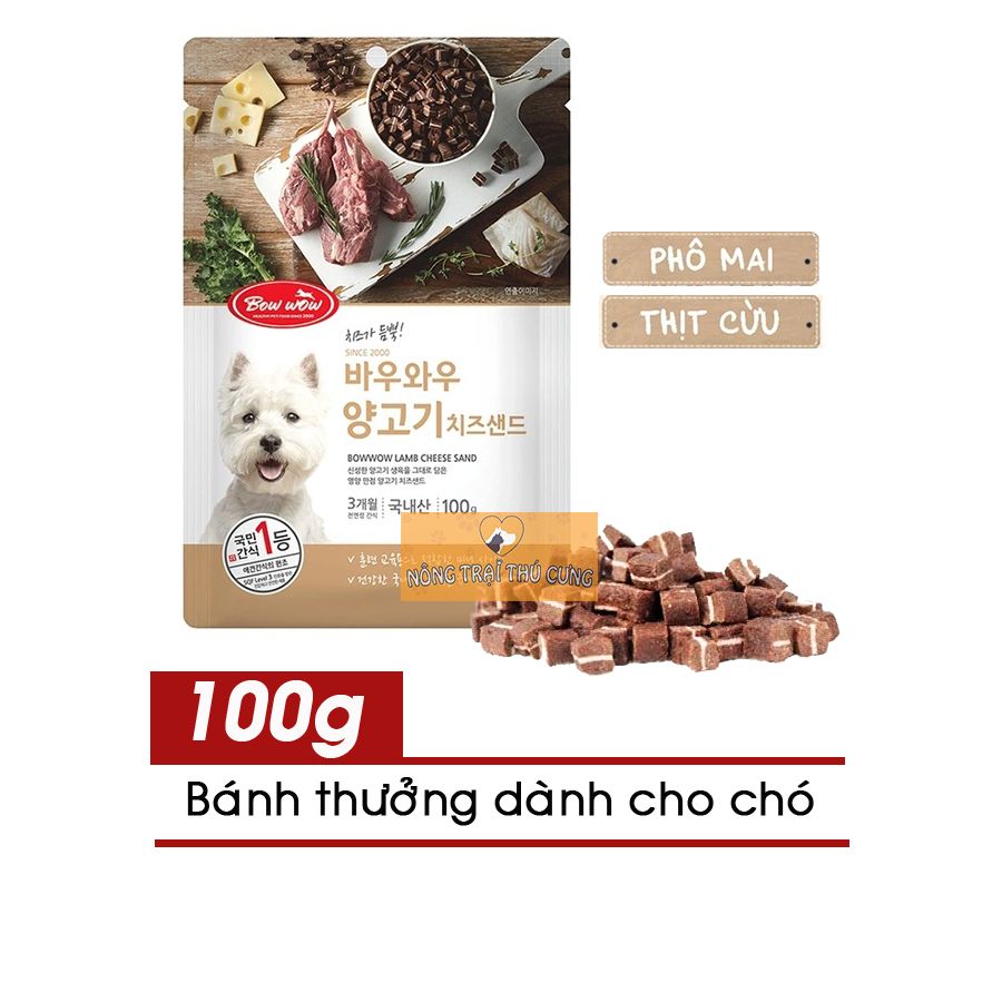 Bánh thưởng cho chó Bowwow - Vị phô mai thịt cừu - 100g – Nông Trại Thú Cưng