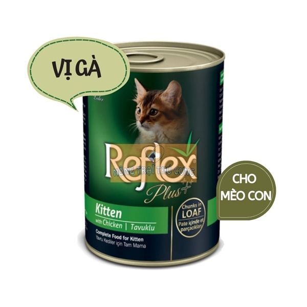 Pate Reflex Plus Cho Mèo Lon 400g-Nhiều vị – Nông Trại Thú Cưng