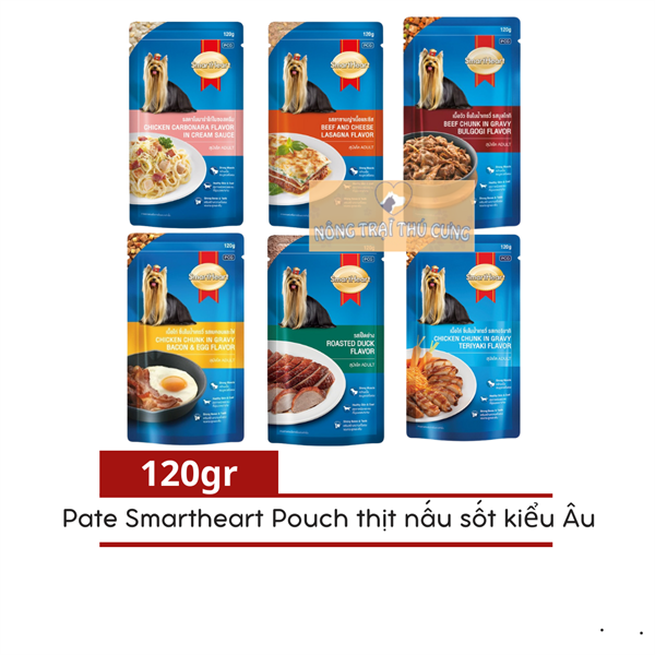 Pate Smartheart Pouch Dành Cho Chó - 120g – Nông Trại Thú Cưng