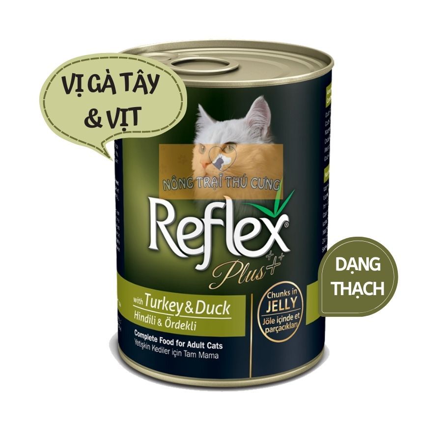 Pate Reflex Plus Cho Mèo Lon 400g-Nhiều vị – Nông Trại Thú Cưng