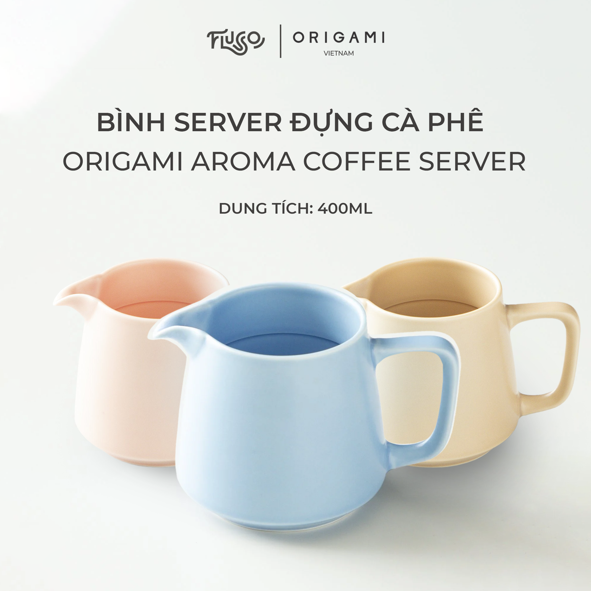 Bình sứ đựng cà phê Origami Aroma server | Flusso Coffee Roasters – Flusso Vietnam Specialty Coffee