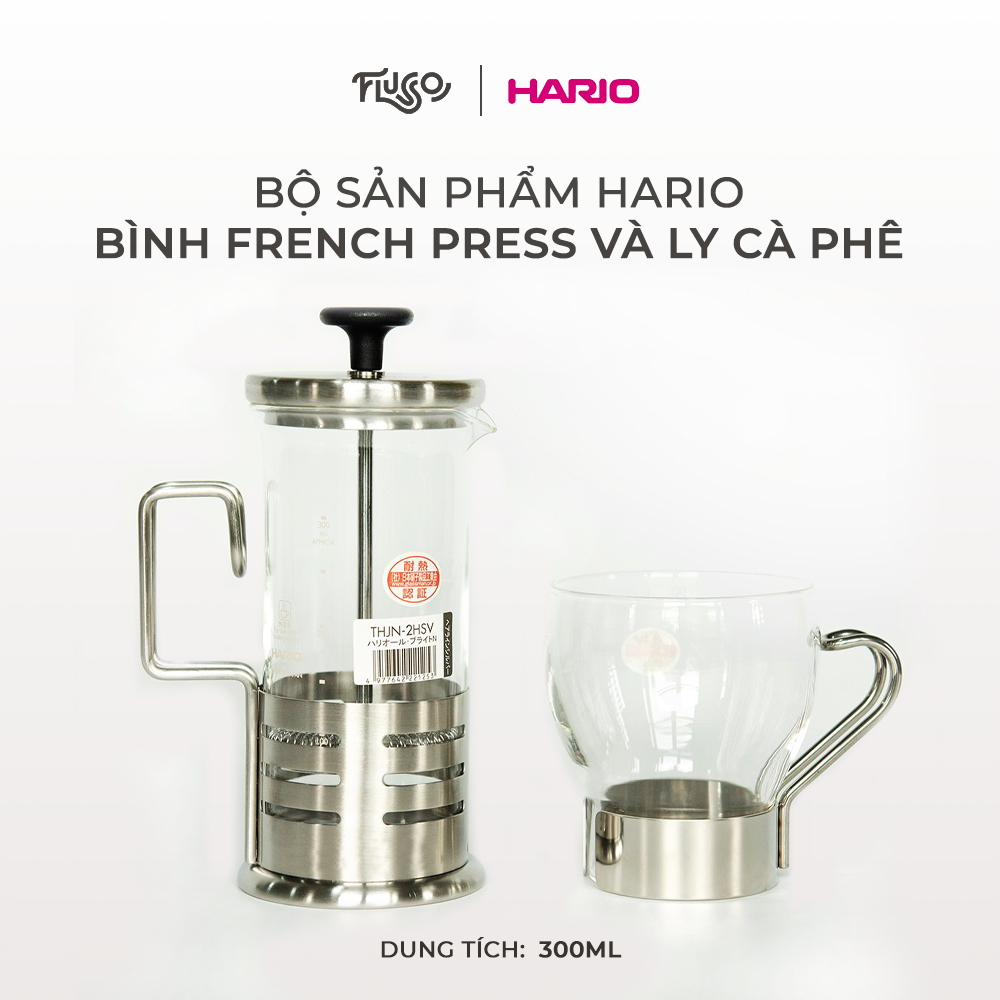 Bình French Press Hario 300ml – Flusso Vietnam Specialty Coffee