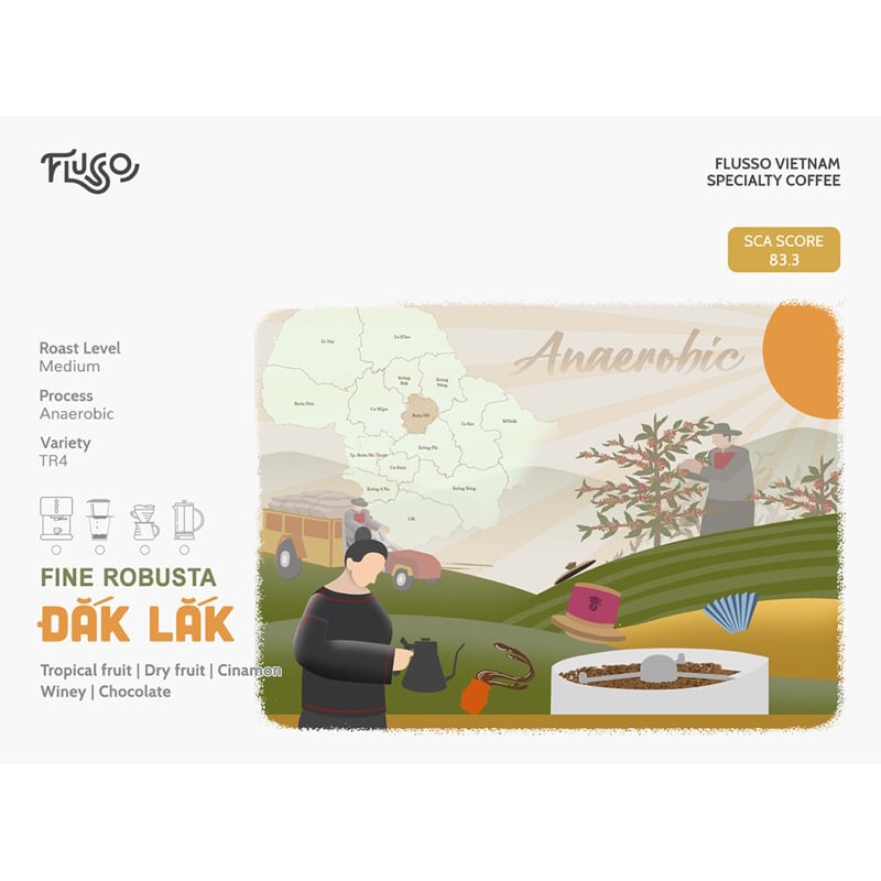 [FINE ROBUSTA] Cà Phê Fine Robusta Đắk Lắc Việt Nam – Flusso Vietnam ...