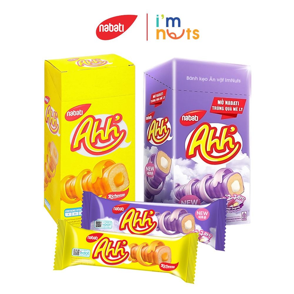 Bánh Xốp Nabati Richeese Ahh Triple Đủ Vị Hộp 90g – Bánh Kẹo ImNuts