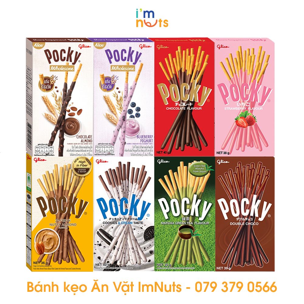 Bánh que Pocky Glico Thái Lan nhiều vị hộp 40g – Bánh kẹo Ăn vặt ImNuts
