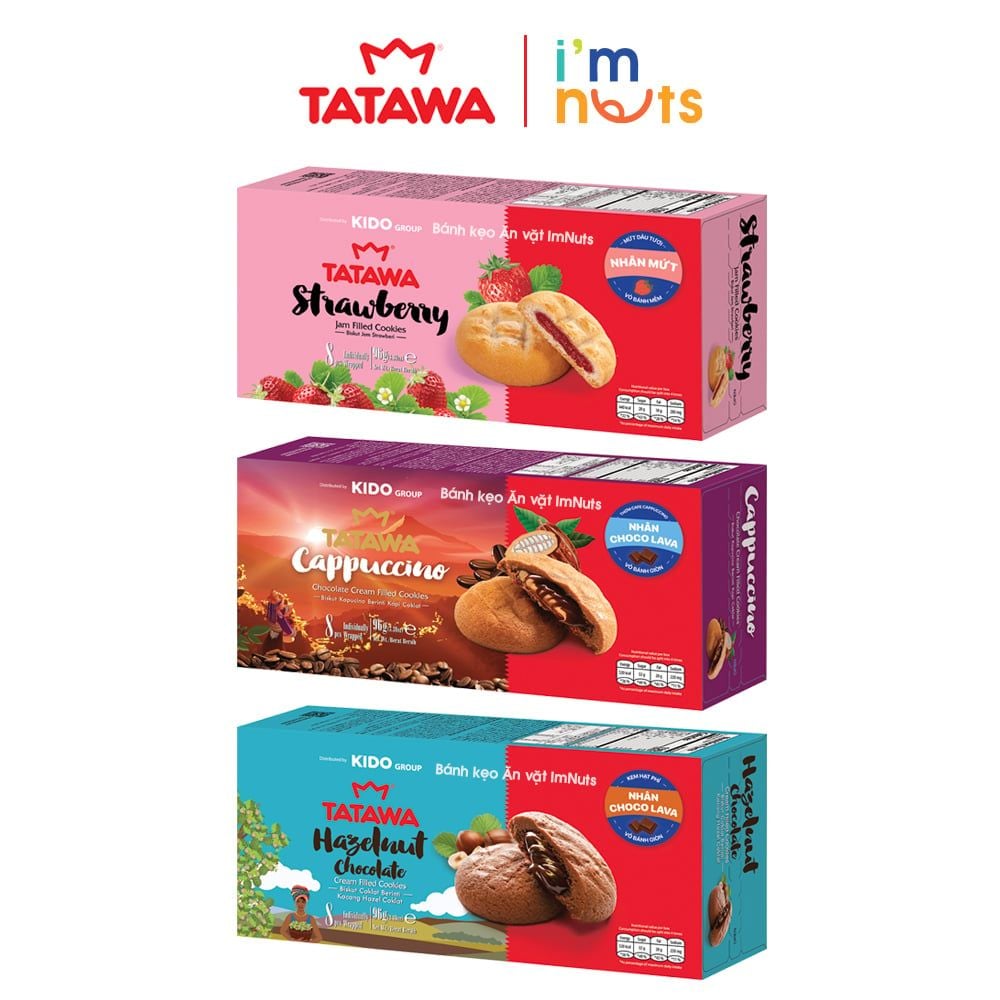 Bánh quy Tatawa Malaysia đủ vị dạng túi và hộp tiện lợi – Bánh Kẹo ImNuts
