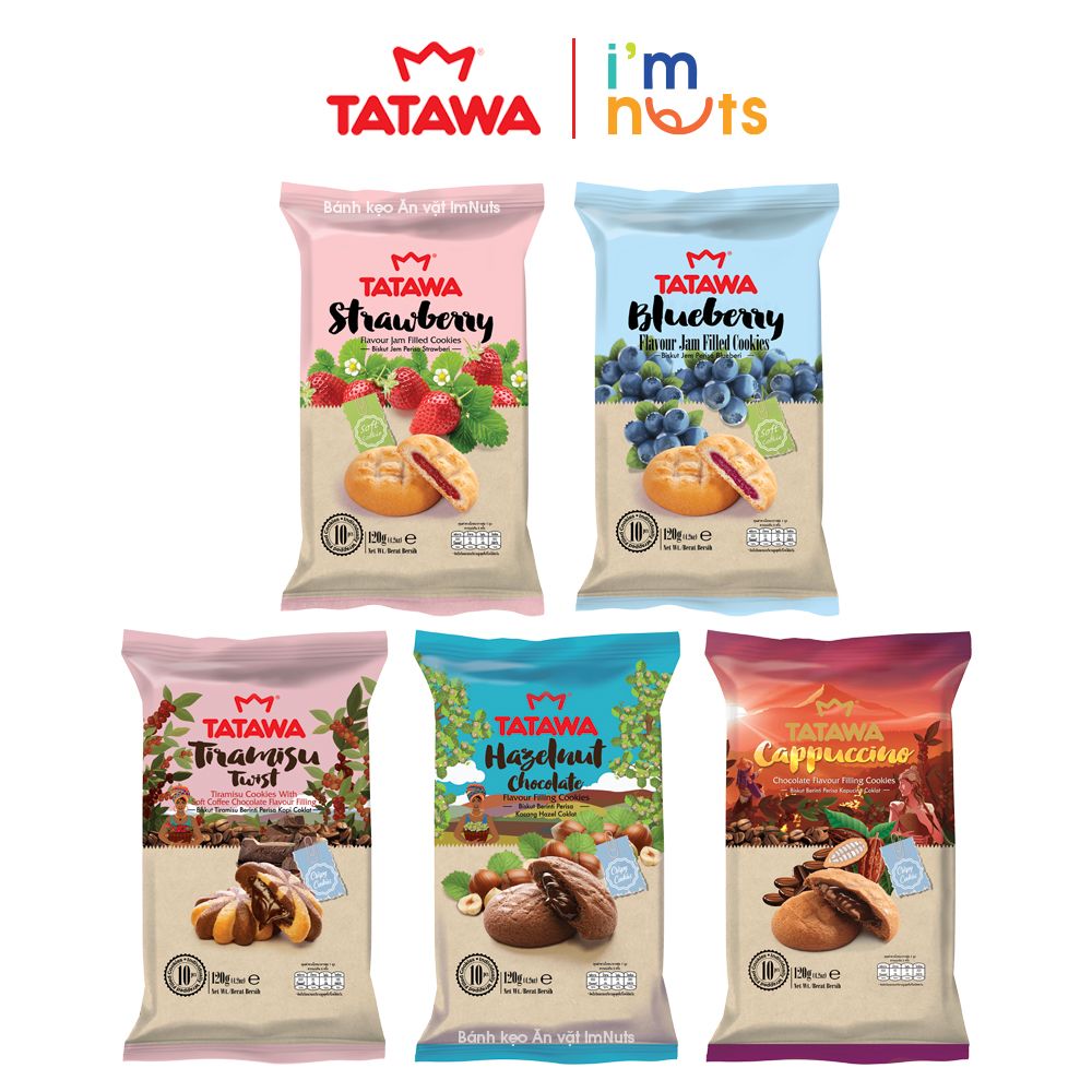 Bánh quy Tatawa Malaysia đủ vị dạng túi và hộp tiện lợi – Bánh Kẹo ImNuts