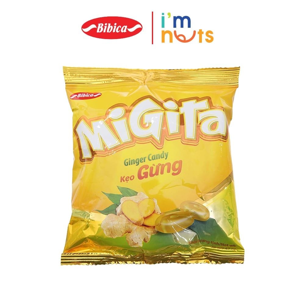 Kẹo cứng Migita Bibica tuổi thơ đủ vị Me Gừng Bạc hà gói 70g – Bánh kẹo Ăn vặt ImNuts