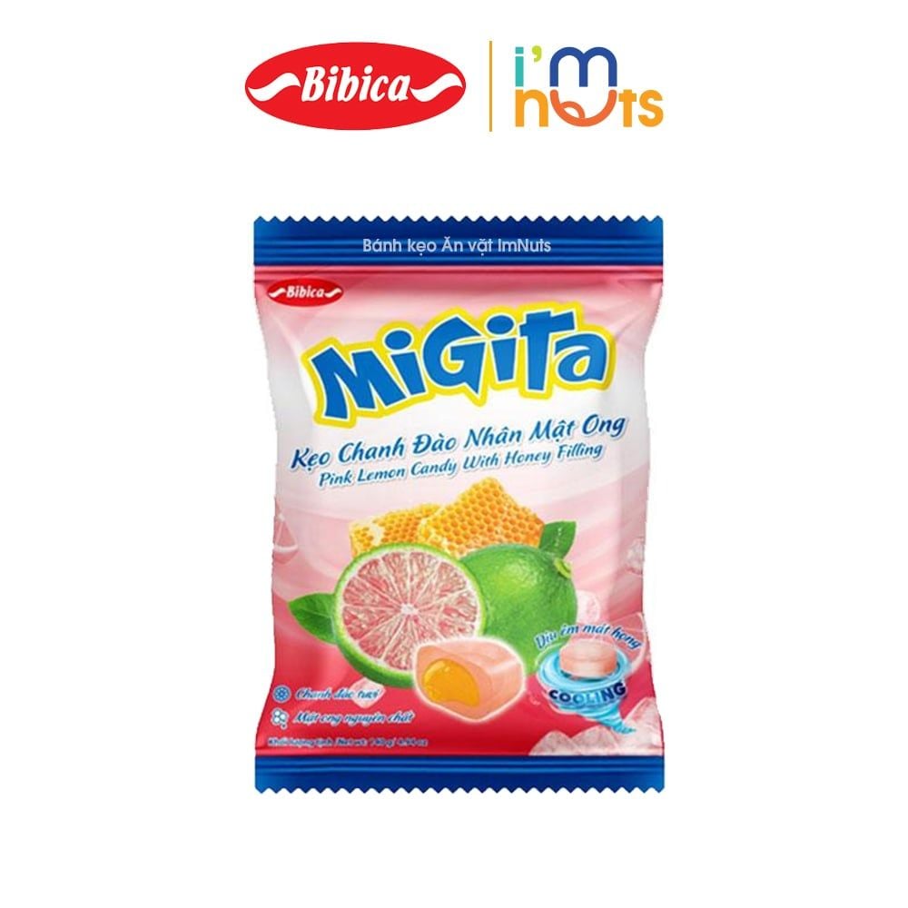 Kẹo cứng Migita Bibica tuổi thơ đủ vị Me Gừng Bạc hà gói 70g – Bánh kẹo Ăn vặt ImNuts