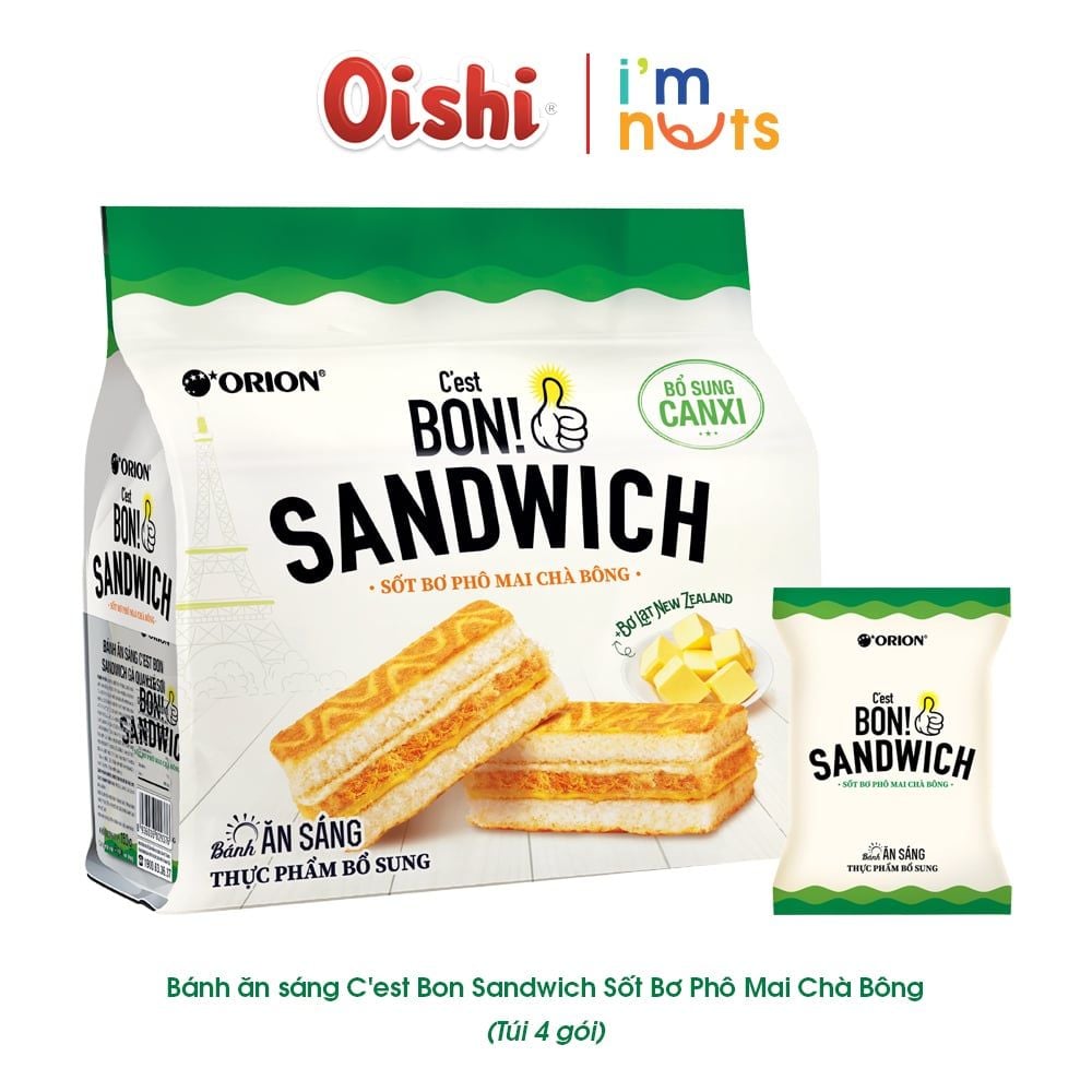 Bánh ăn sáng Cest Bon Orion đủ vị gói nhỏ tiện lợi – Bánh kẹo Ăn vặt ImNuts
