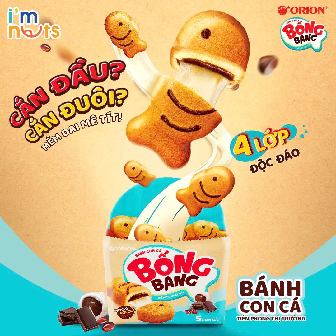 Bánh ăn sáng Cest Bon Orion đủ vị gói nhỏ tiện lợi – Bánh kẹo Ăn vặt ImNuts