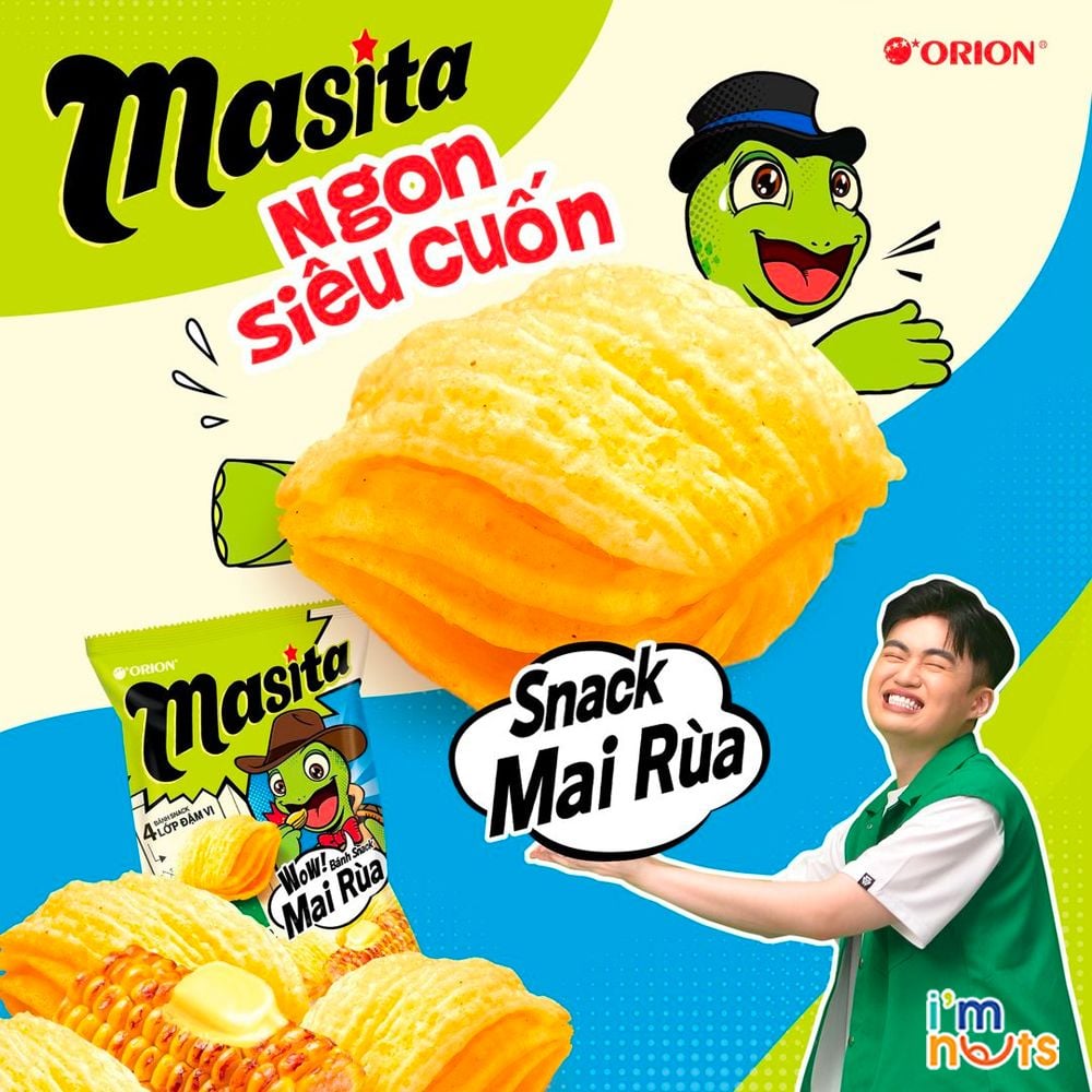 Bánh Snack khoai tây mai rùa 4 lớp Masita Orion đủ vị gói nhỏ và gói l – Bánh kẹo Ăn vặt ImNuts