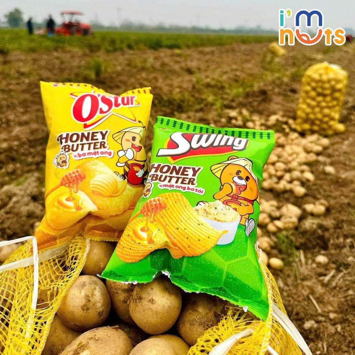 Bánh Snack khoai tây Ostar Orion đủ vị gói nhỏ và gói lớn – Bánh kẹo Ăn vặt ImNuts