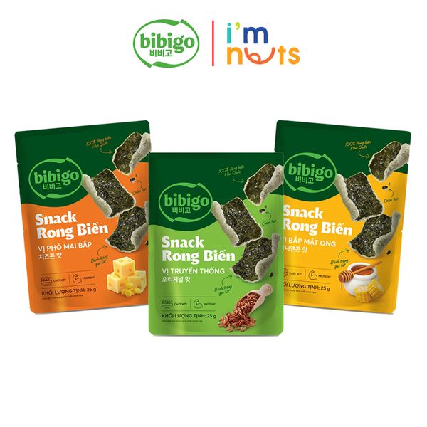 Snack rong biển ăn liền Hàn Quốc Bibigo đủ vị gói 25g – Bánh kẹo Ăn vặt ...