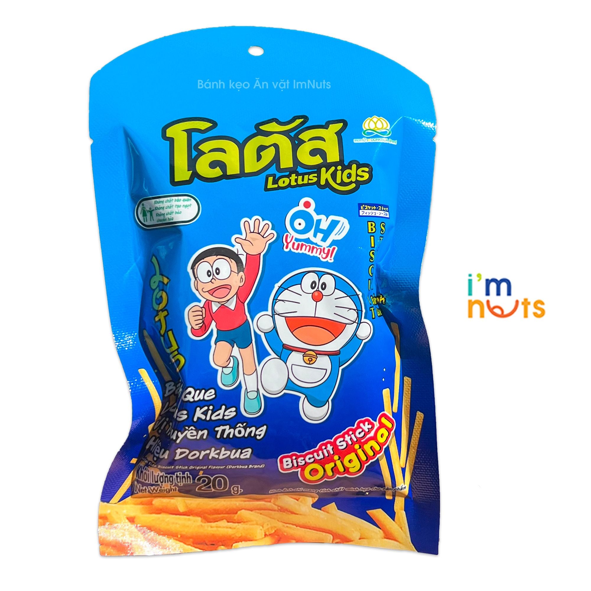 Snack bim bim bánh tăm que cọng Thái Lan Dorkbua đủ vị BBQ cam, vị Bắp ...