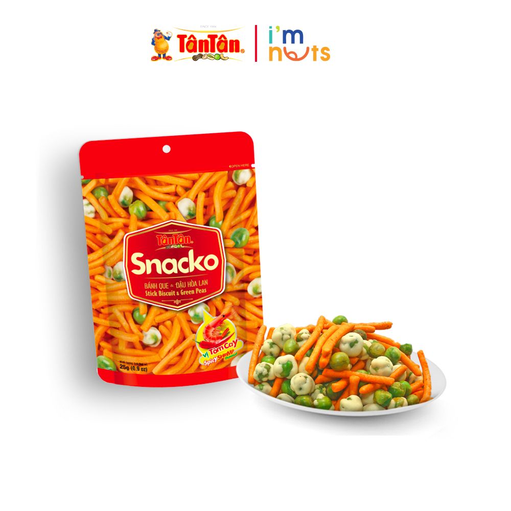 Snack bim bim que đậu hà lan Snacko Tân Tân đủ vị gói 20g – Bánh kẹo Ăn ...