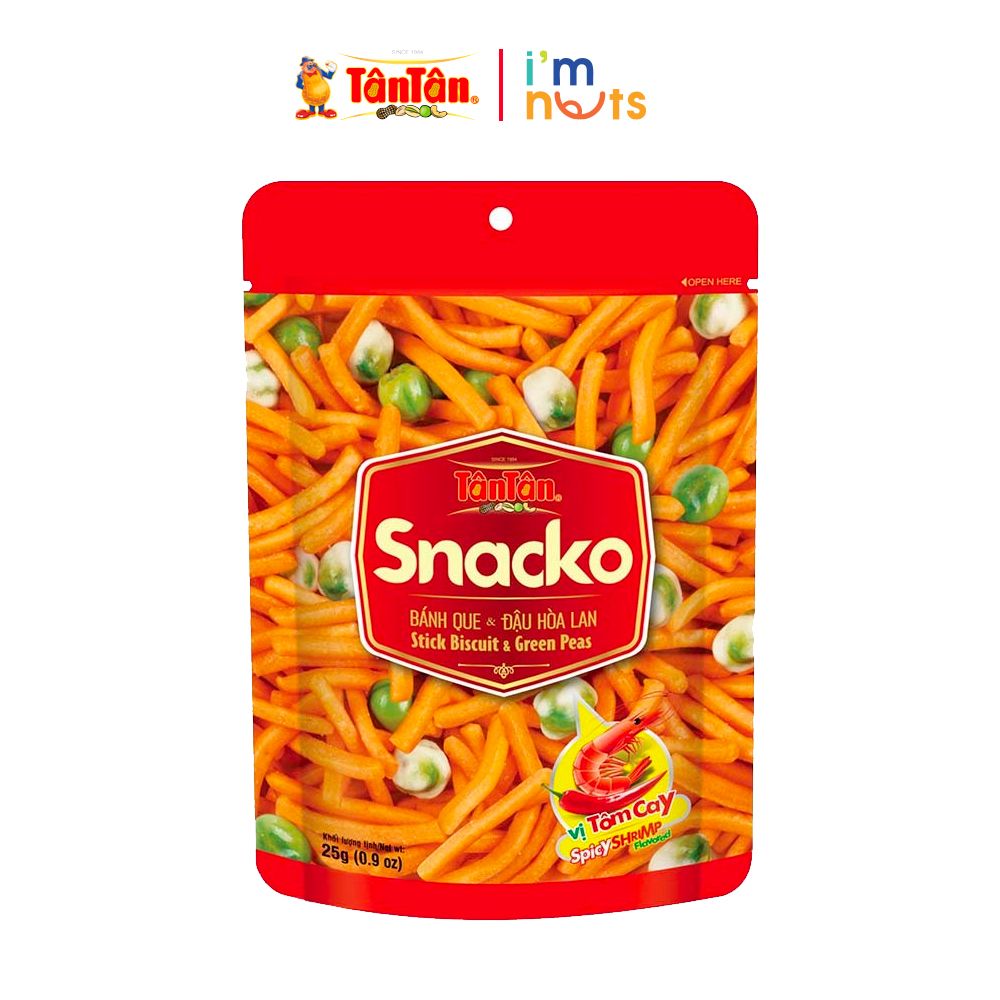 Snack bim bim que đậu hà lan Snacko Tân Tân đủ vị gói 20g – Bánh kẹo Ăn ...