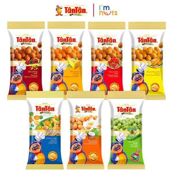 Snack đậu phộng Tân Tân đủ vị gói nhỏ 24g – Bánh kẹo Ăn vặt ImNuts