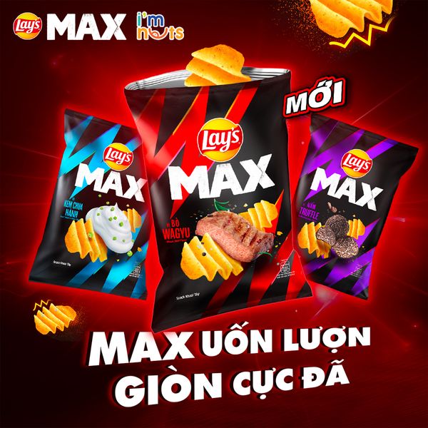Snack Khoai tây Lays Max đủ vị – Bánh kẹo Ăn vặt ImNuts