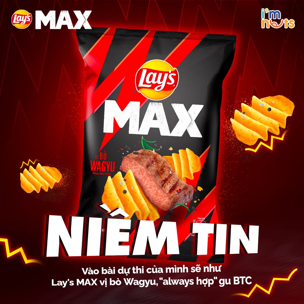 Snack Khoai tây Lays Max đủ vị – Bánh kẹo Ăn vặt ImNuts