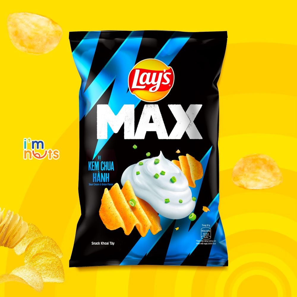 Snack Khoai tây Lays Max đủ vị – Bánh kẹo Ăn vặt ImNuts