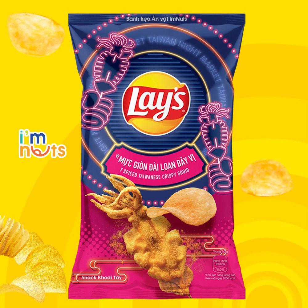 Snack Khoai tây Lays đủ vị gói nhỏ và gói lớn – Bánh kẹo Ăn vặt ImNuts