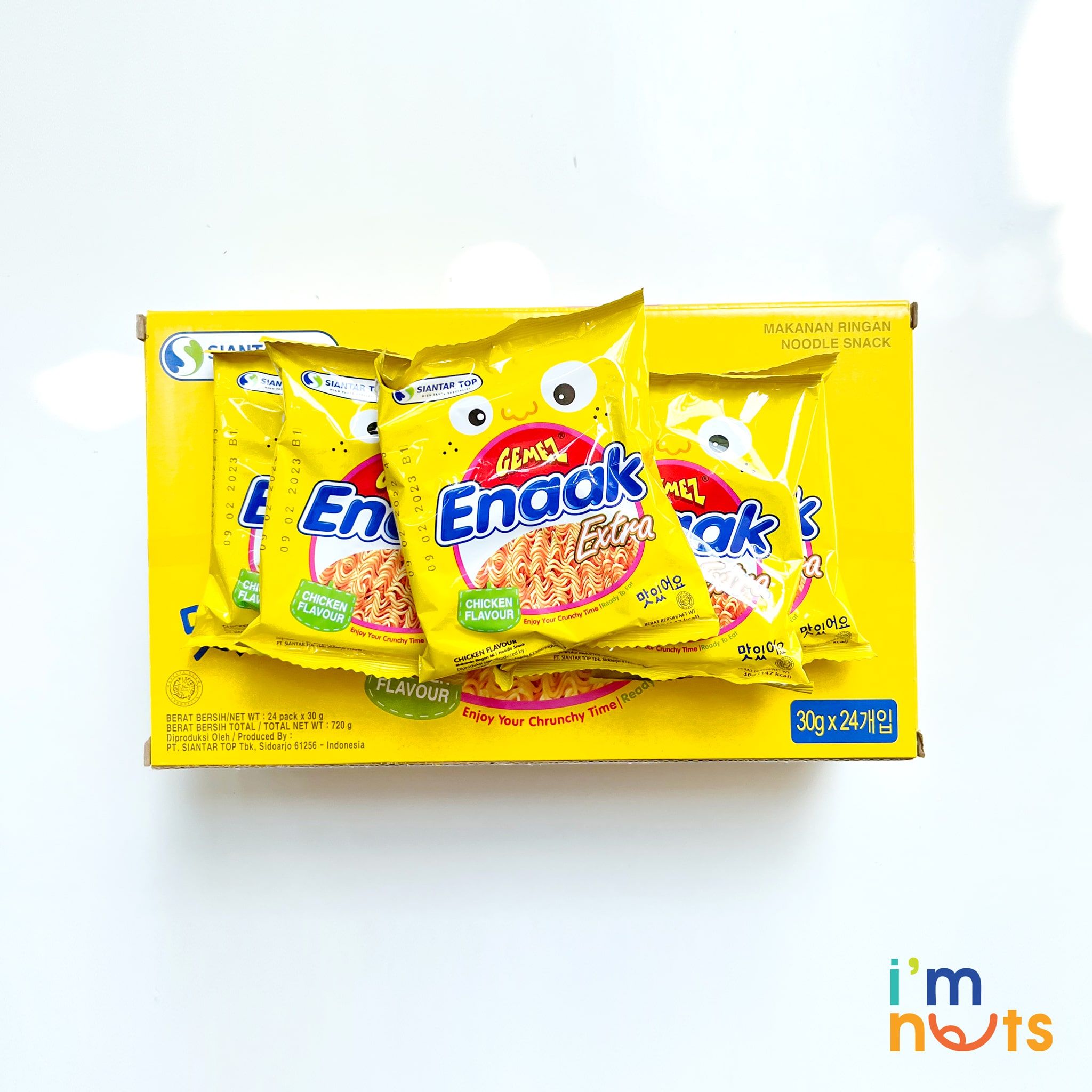 Snack mì trẻ em Gemez Enaak Extra Indonesia vị Ớt cấp độ 1 lốc 20 gói ...