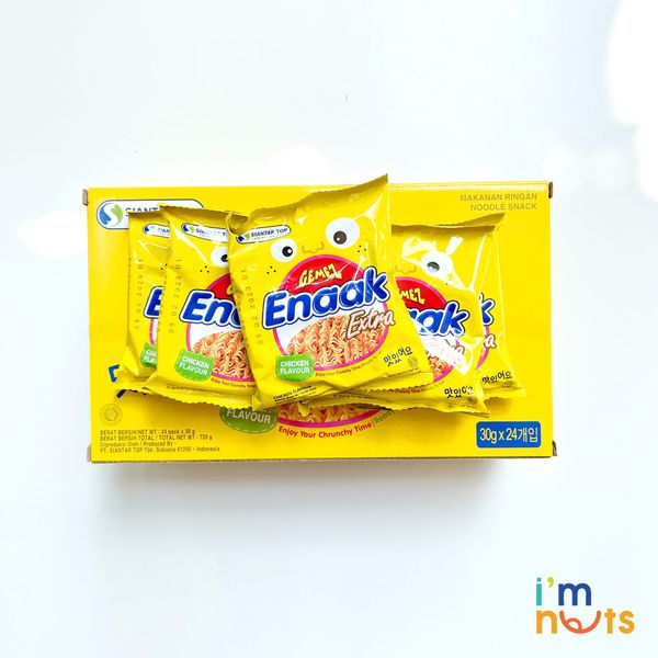 Snack mì trẻ em Enaak Indonesia vị gà truyền thống thùng 24 gói x 30g ...