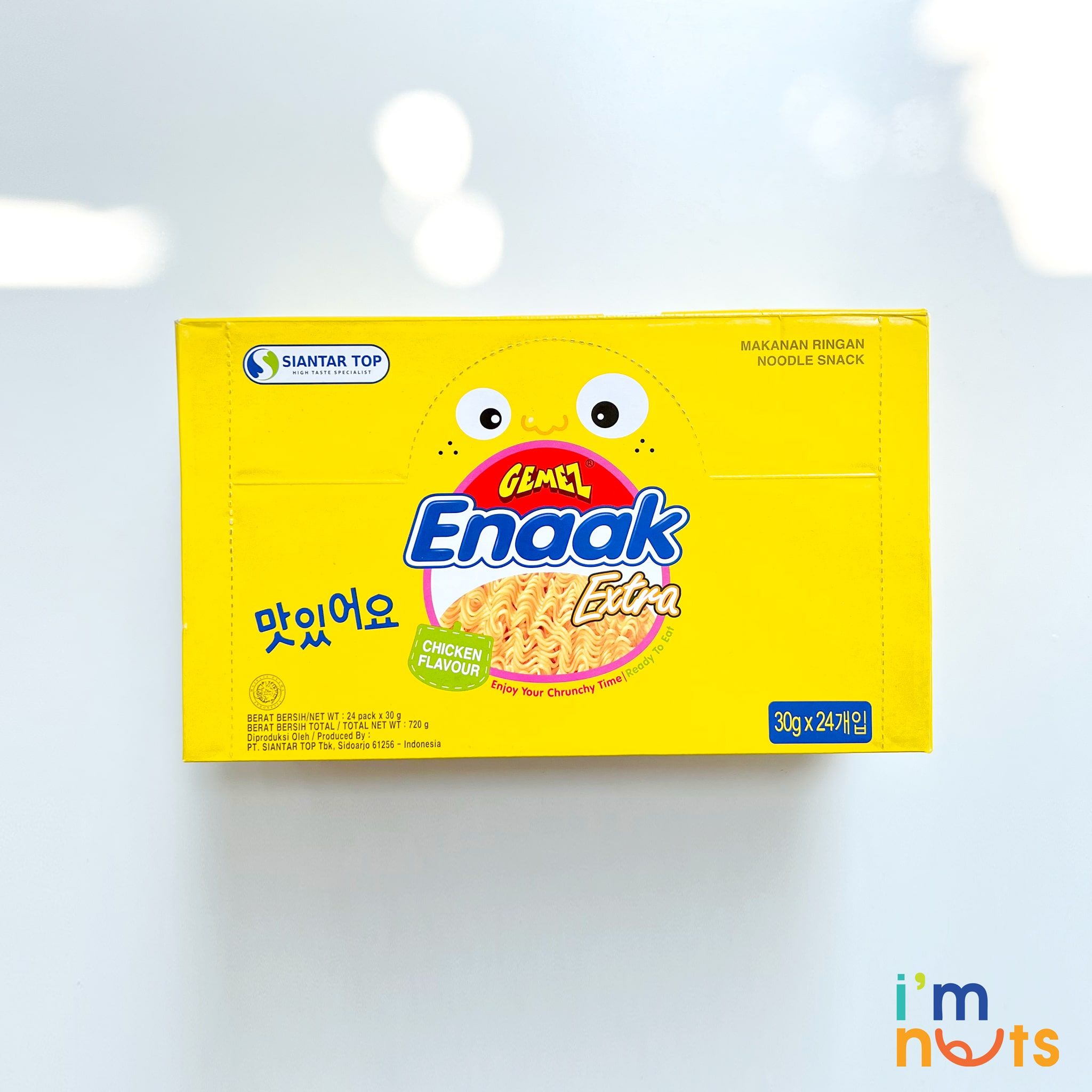 Snack mì trẻ em Enaak Indonesia vị gà truyền thống thùng 24 gói x 30g ...
