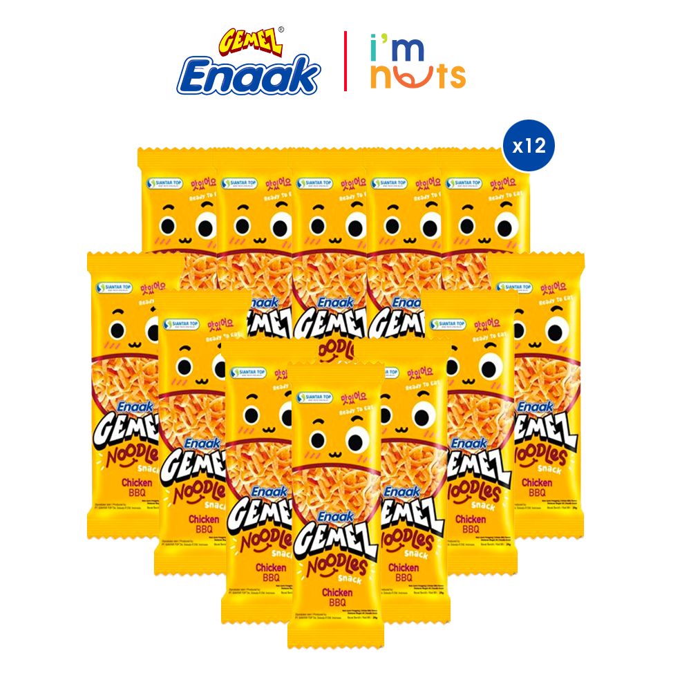 Snack mì trẻ em Enaak Gemez Indonesia vị gà BBQ lốc 24 gói x 20g – Bánh ...