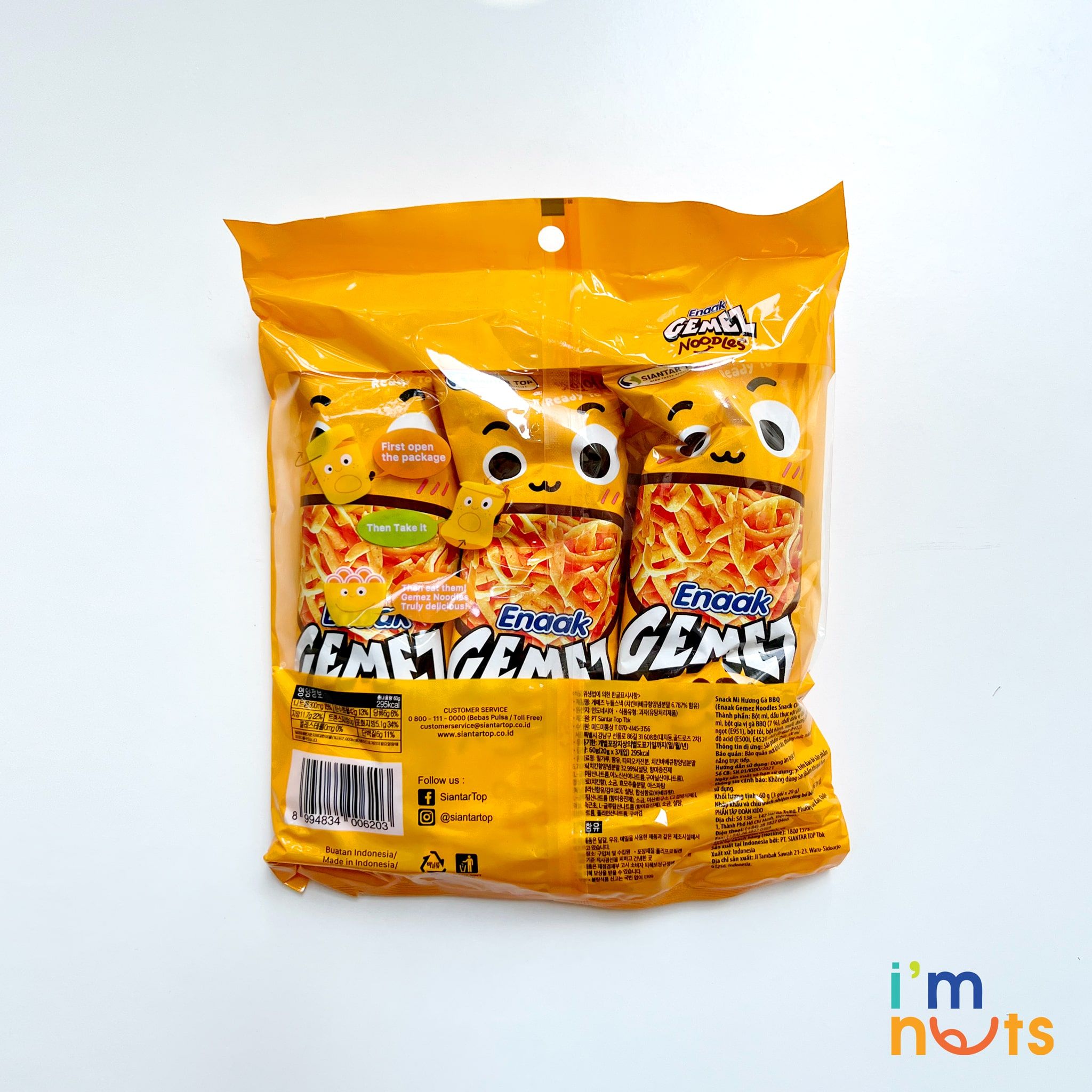 Snack mì trẻ em Enaak Gemez Indonesia đủ vị – Bánh kẹo Ăn vặt ImNuts