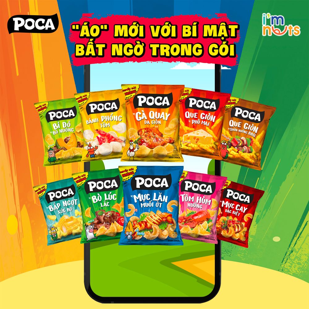 Snack Poca đủ vị giòn rụm gói nhỏ và gói lớn – Bánh kẹo Ăn vặt ImNuts